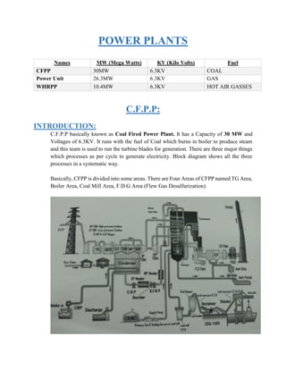 DG Cement Power Plants (Internship Report) | PDF
