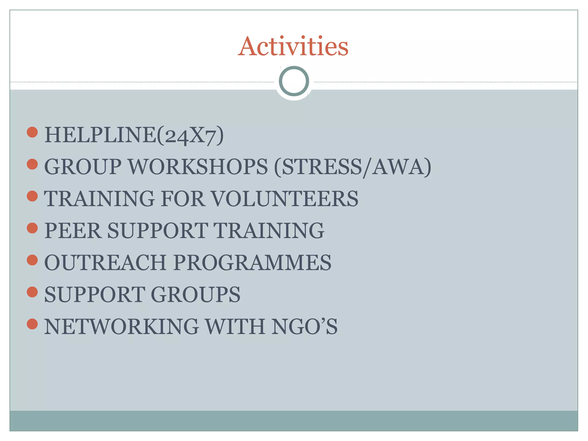 NGO Internship Report - AASRA | PPT