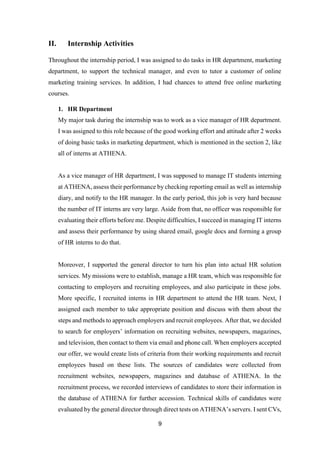 Internship Report | DOCX | Human Resources | Business