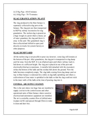 Internship report Of Pakistan Steel Mill | DOCX