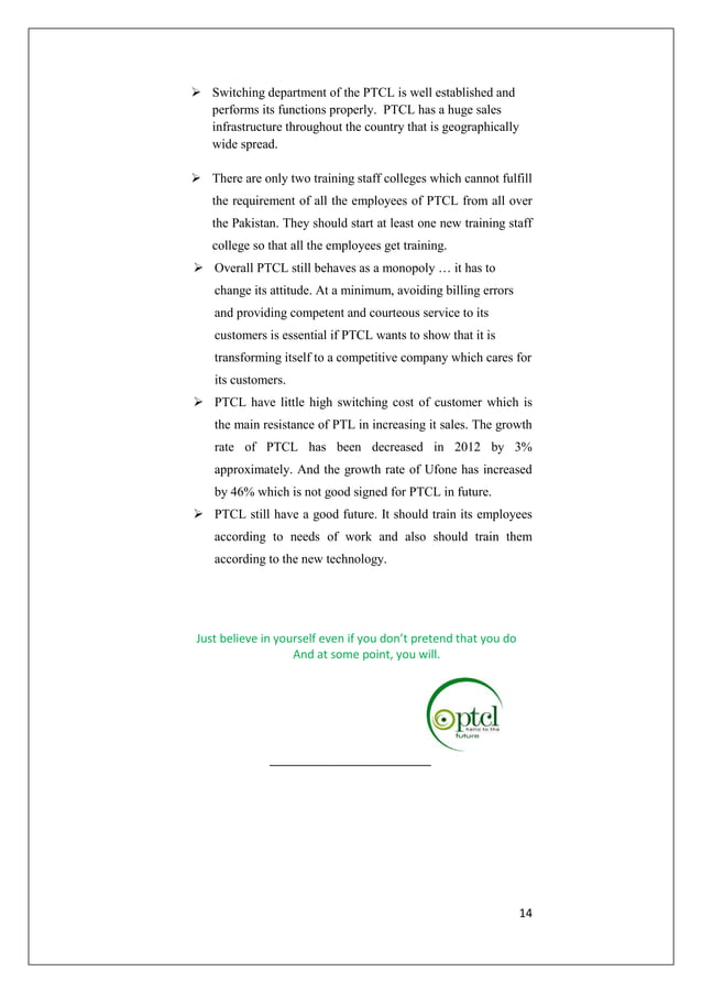 PTCL Internship report by Iqra Sundip Yasin | PDF | Free Download