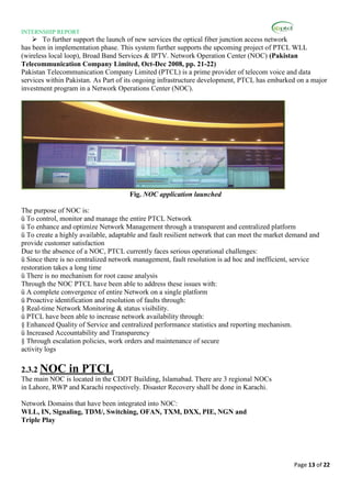 PTCL Six Weeks Internship report | PDF