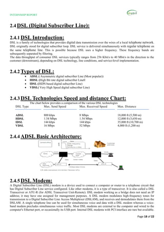 PTCL Six Weeks Internship report | PDF