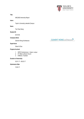 Internship report | PDF
