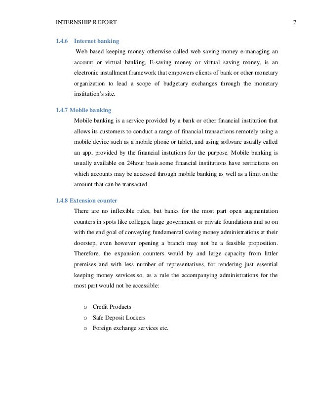 Internship report on Sunrise Bank Limited