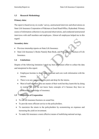 State Life's Internship Report-2016 | PDF
