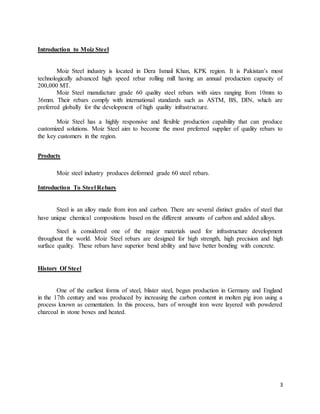 Internship report for Steel Mill ( Moiz Steel Mill ) | DOCX