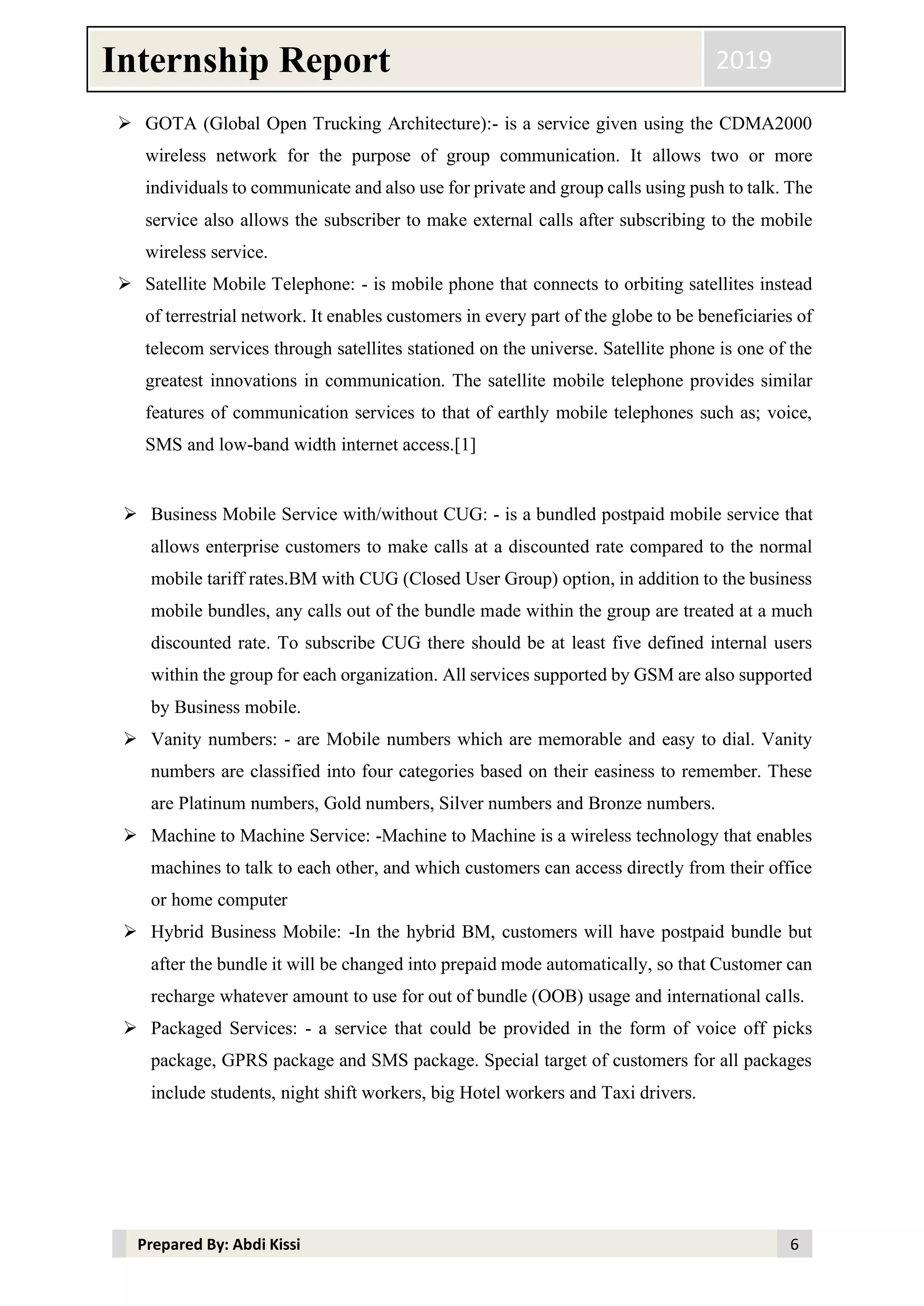 Internship report on ethio telecom,@NAAZ | PDF