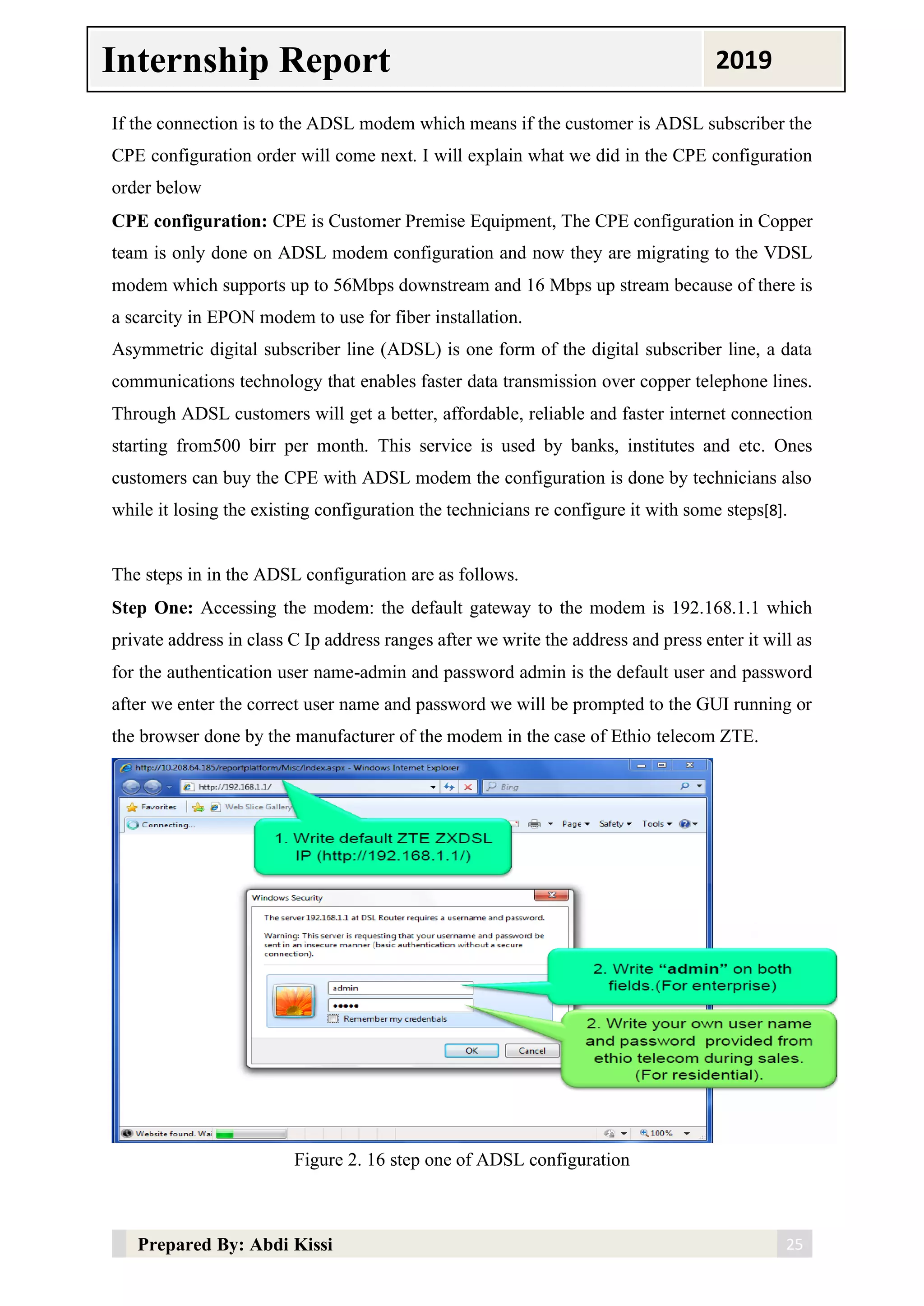 Internship report on ethio telecom,@NAAZ | PDF