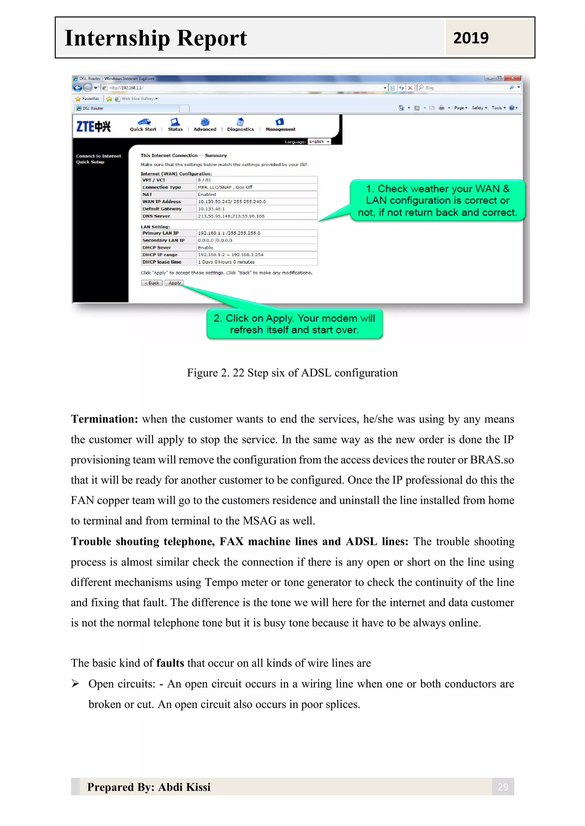 Internship report on ethio telecom,@NAAZ | PDF