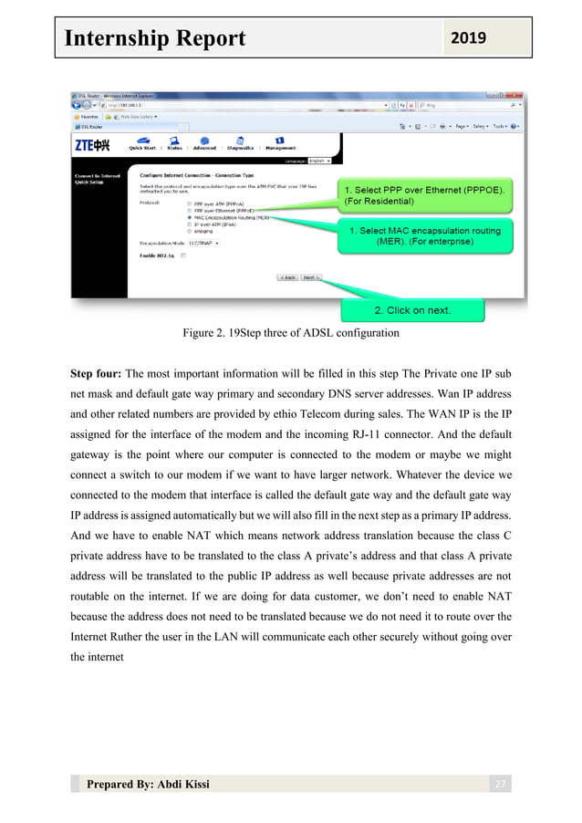 Internship report on ethio telecom,@NAAZ | PDF