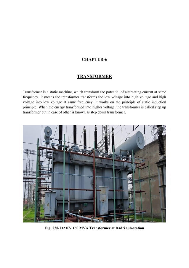 internship report of 220/132 kV substation | PDF