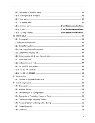 Internship report of Turag Garments & Hosiery Mills Ltd. | PDF