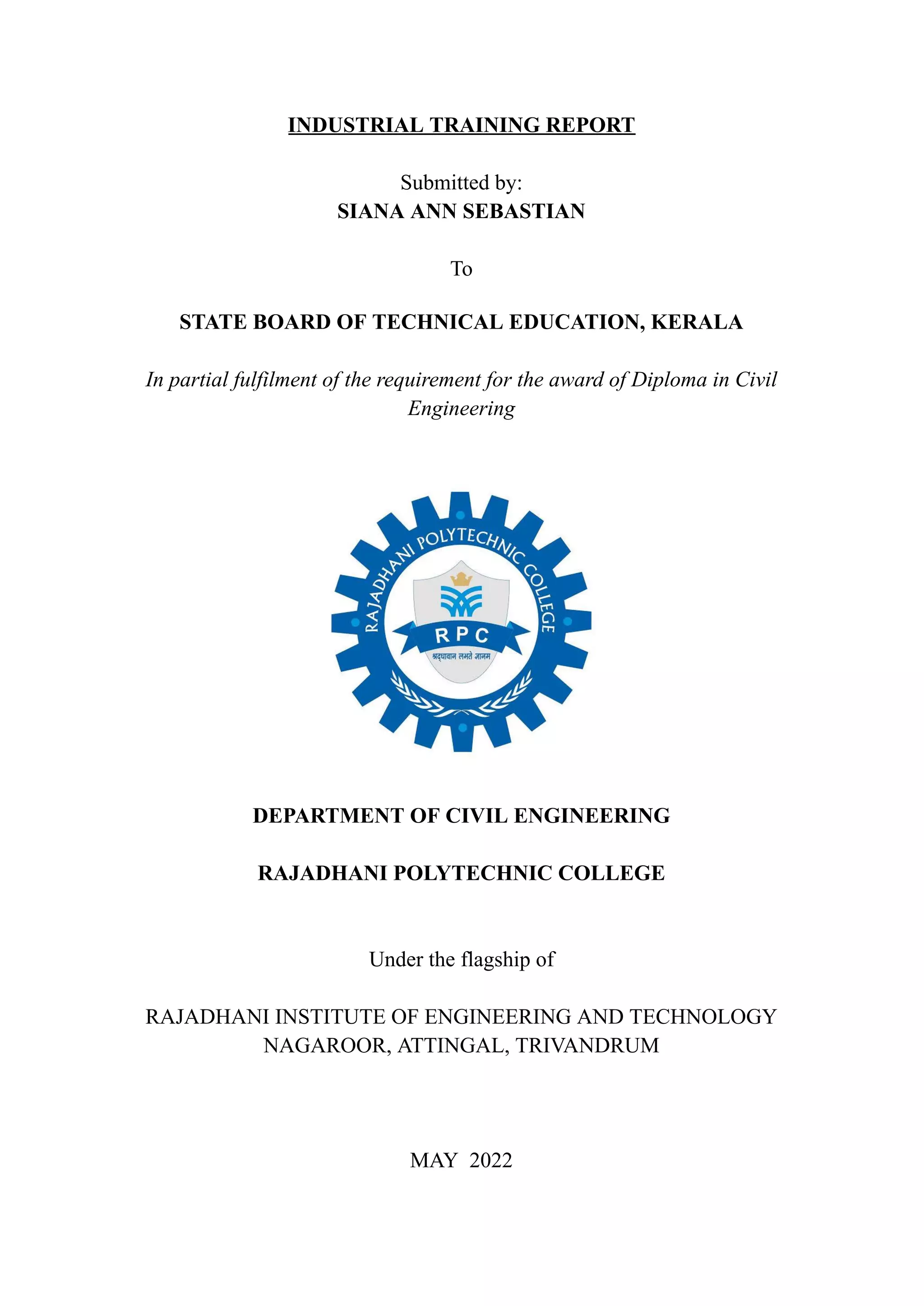 Internship Report Semester 2 Civil Engineering. | PDF