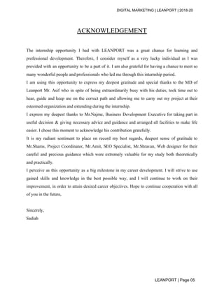 Digital Marketing - Summer Internship report 2019 | PDF