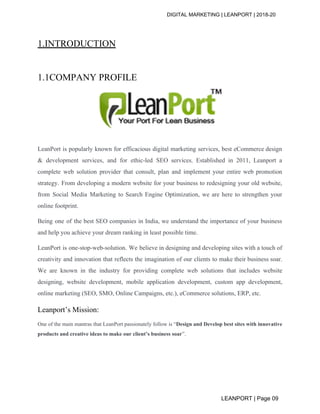 Digital Marketing - Summer Internship report 2019 | PDF