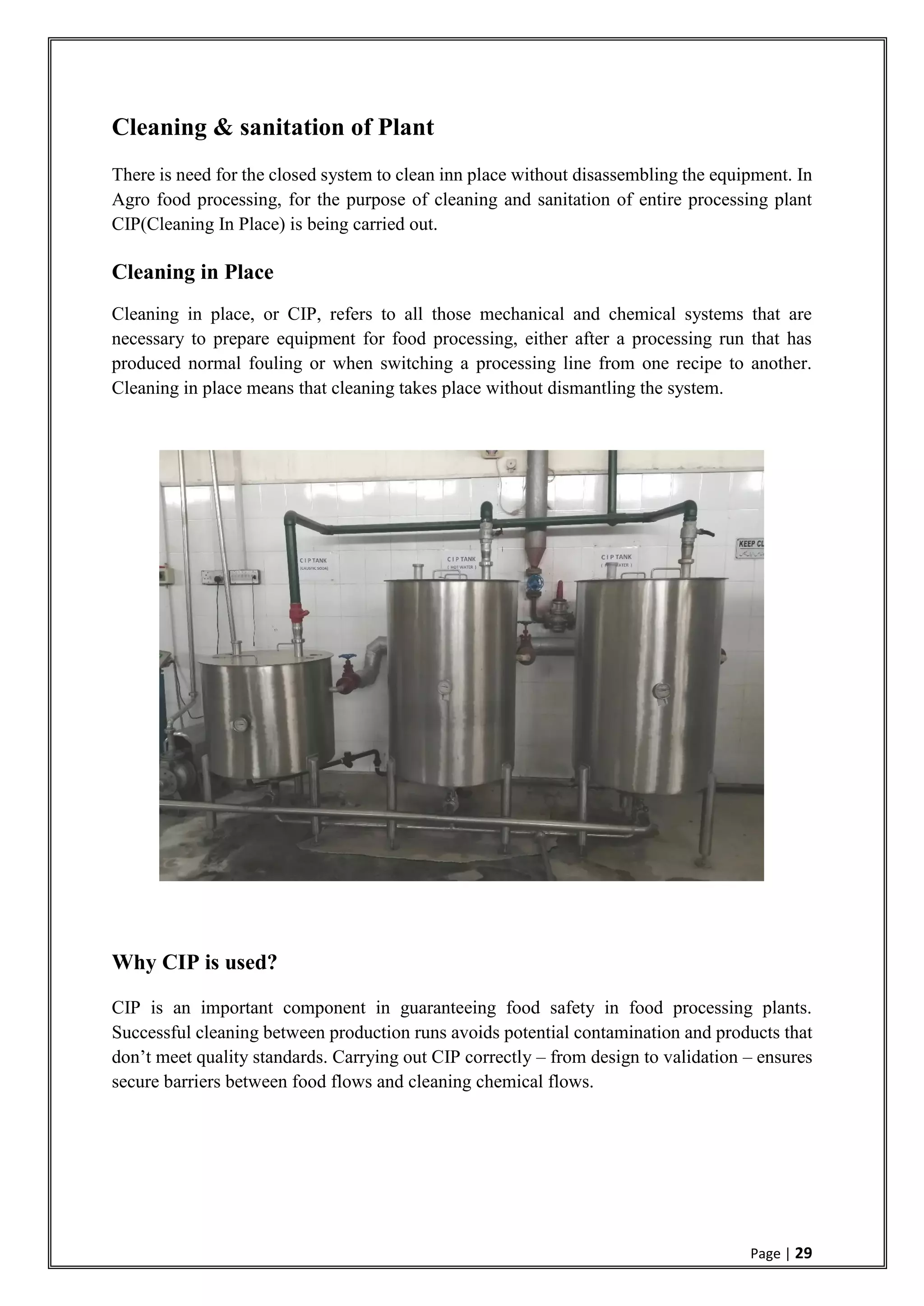 Internship report Agro food processing,Multan | PDF