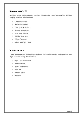 Internship report Agro food processing,Multan | PDF