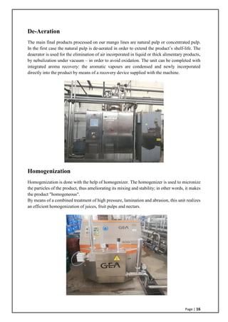 Internship report Agro food processing,Multan | PDF