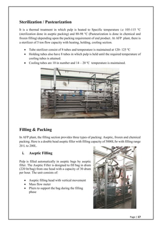 Internship report Agro food processing,Multan | PDF