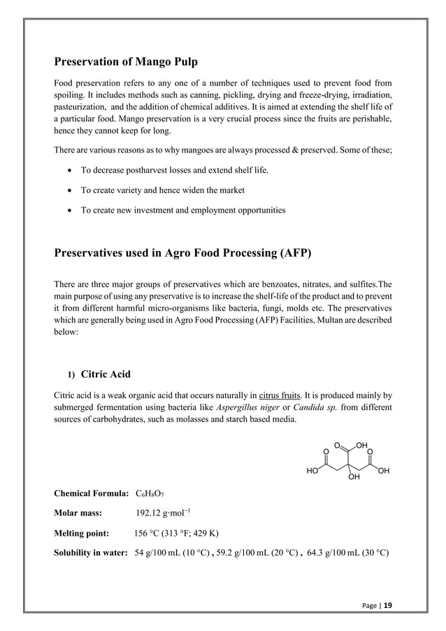 Internship report Agro food processing,Multan | PDF | Agriculture ...