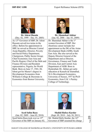 State Bank of Pakistan, BSC Internship Report | PDF