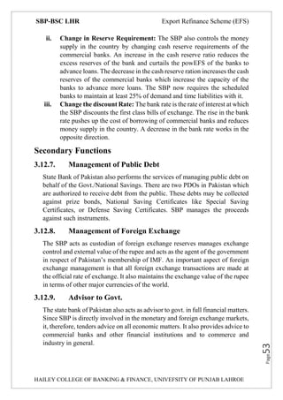 State Bank of Pakistan, BSC Internship Report | PDF