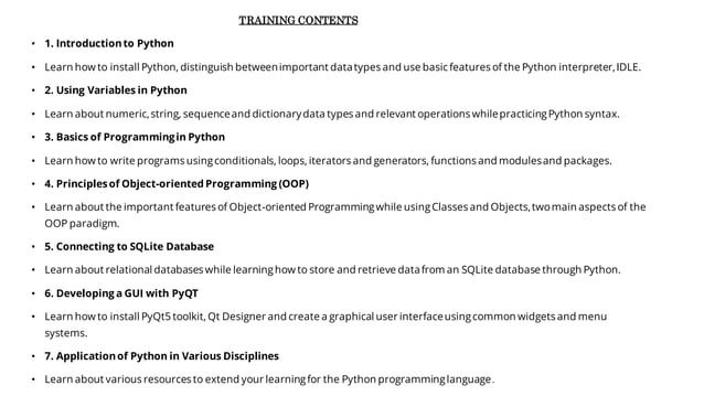 Report On Internshala Python Training Ppt 8619