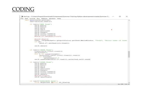 report on internshala python training | PDF | Programming Languages | Computing