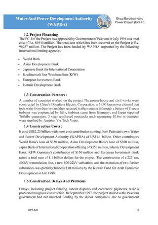 Ghazi Barotha Hydropower project Internship Report | PDF