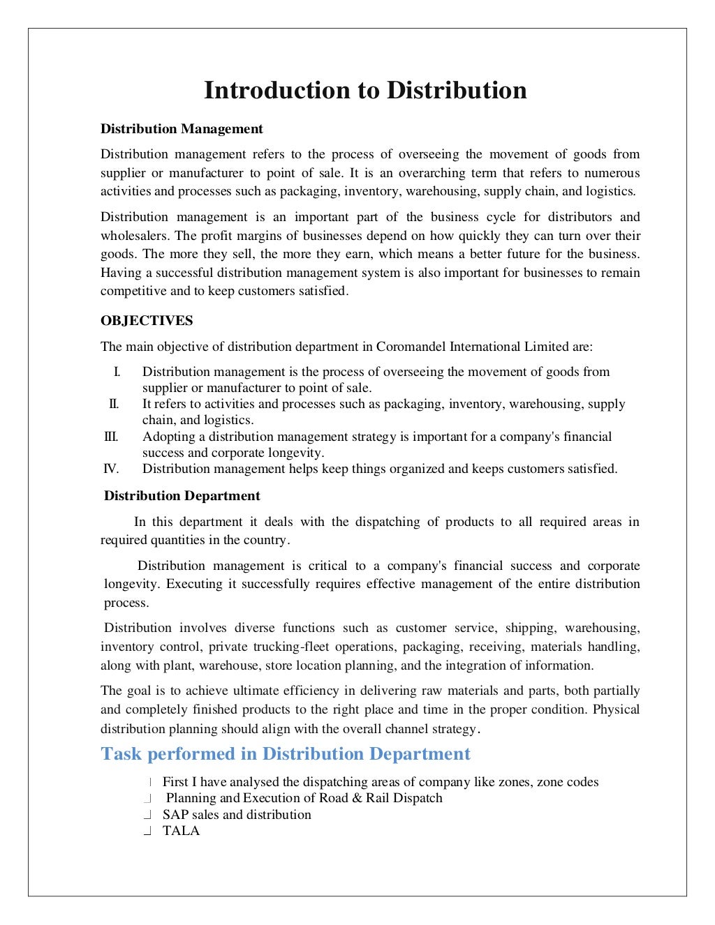 Industry Internship Project report