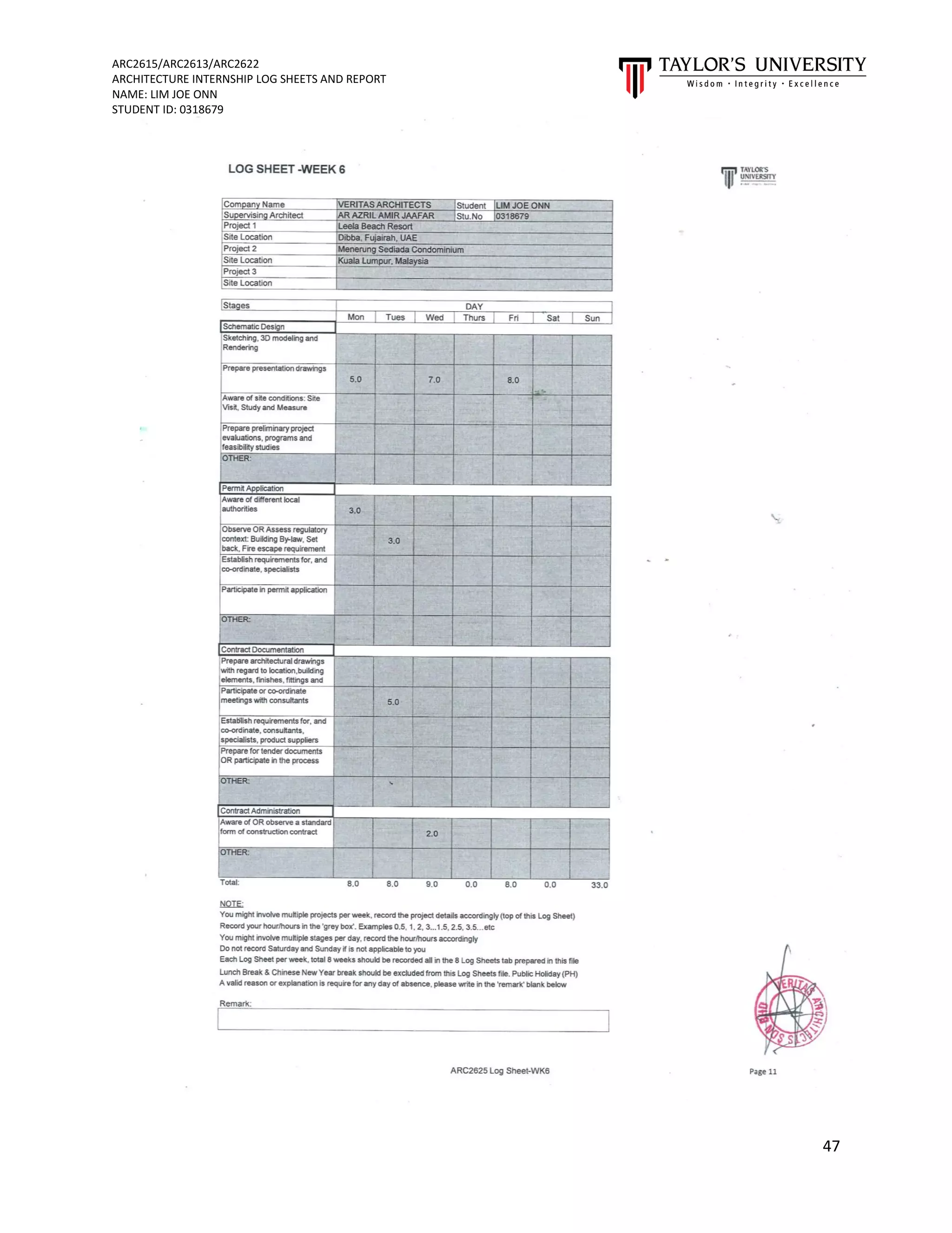 Architecture Internship Report by Lim Joe Onn | PDF