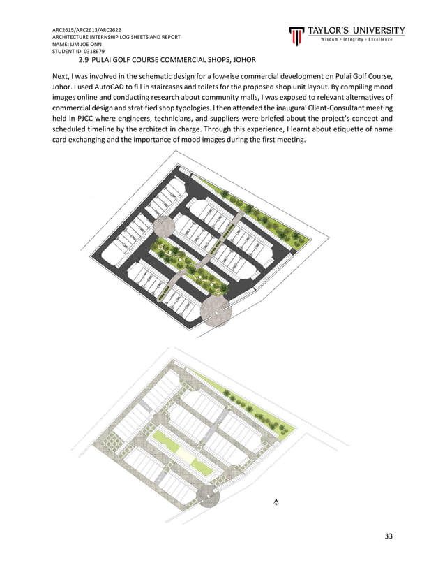 Architecture Internship Report by Lim Joe Onn | PDF