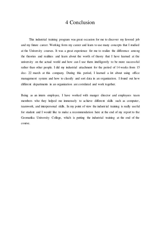 internship report conclusion and recommendation - Andrea Ogden