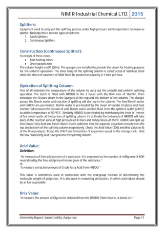 Internship report nimir industrial chemical ltd | PDF