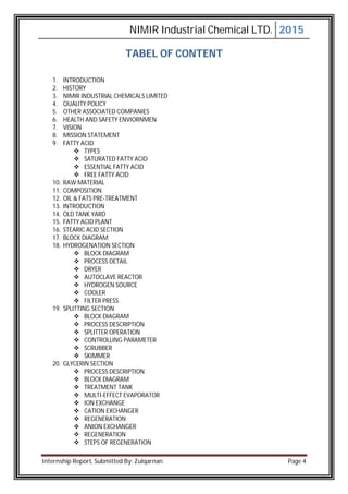Internship report nimir industrial chemical ltd | PDF