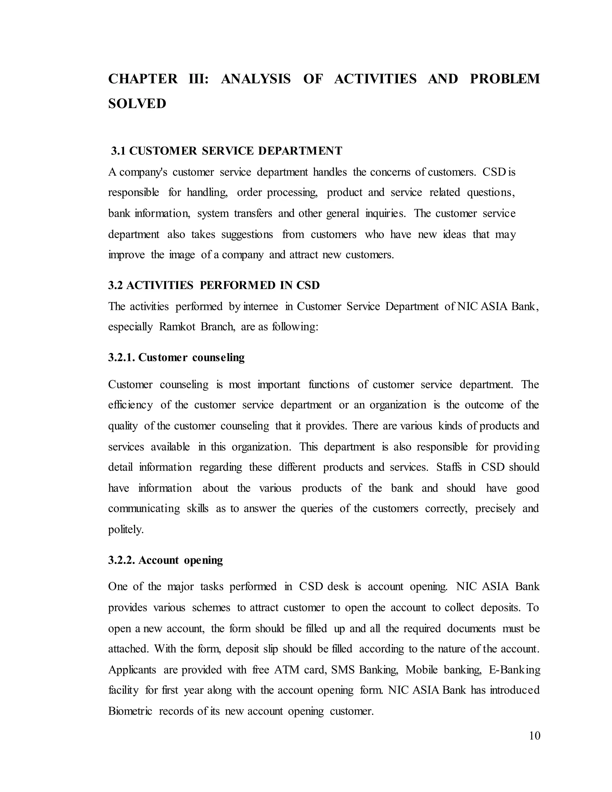 internship report of NIC Asia bank | DOCX