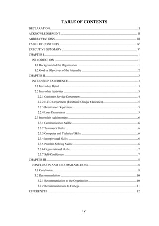 Internship report on adbl | PDF