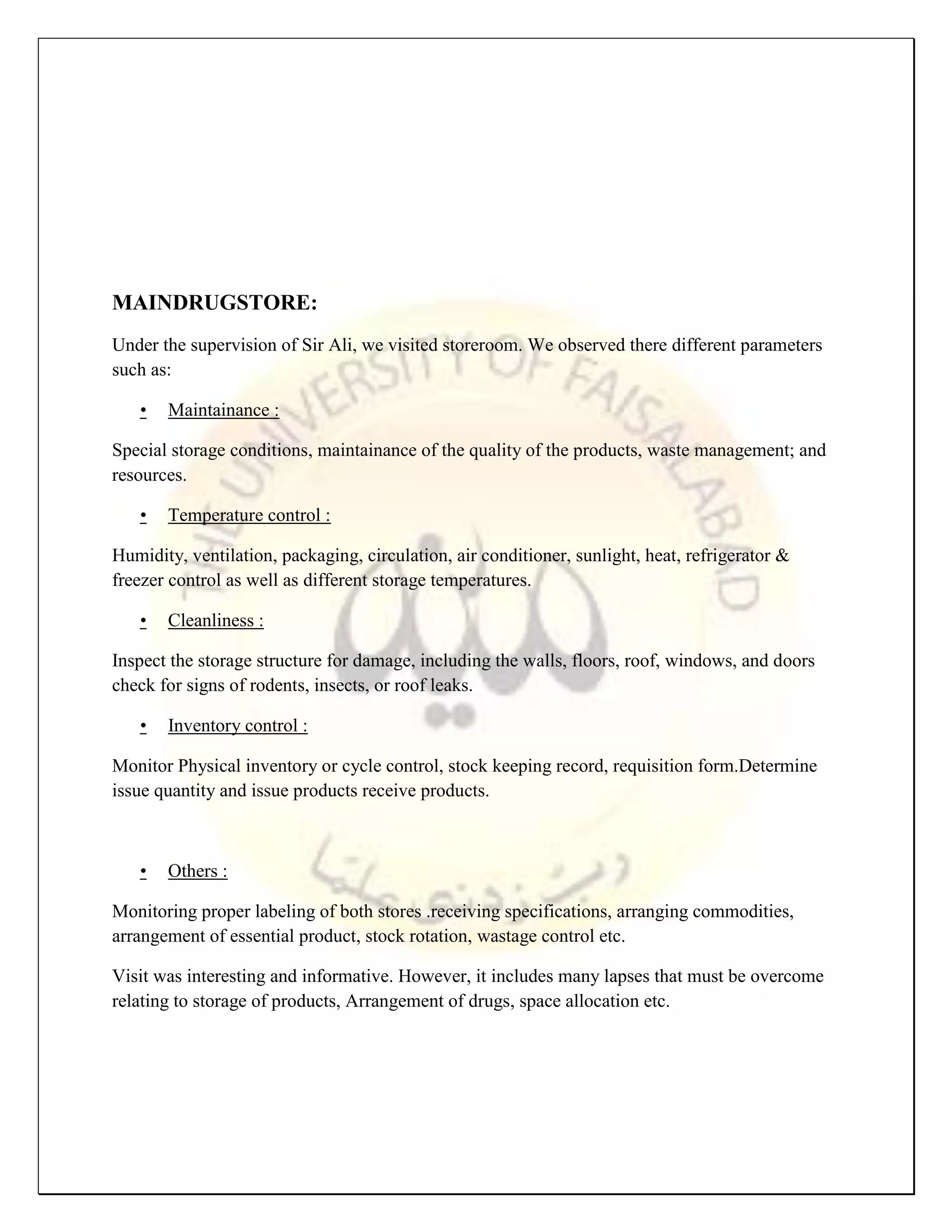 Internship report on allied hospital faisalabad | PDF