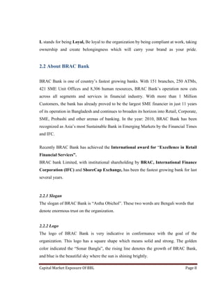 Internship report on capital market exposure of brac bank | PDF
