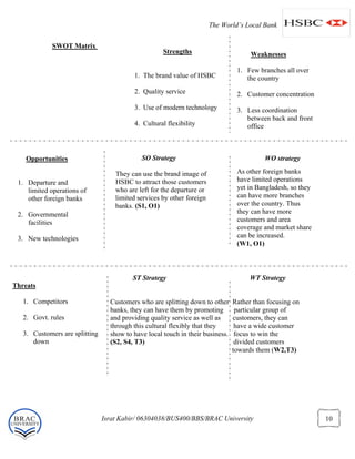 Internship report on expansion strategy of hsbc in bangladesh | PDF