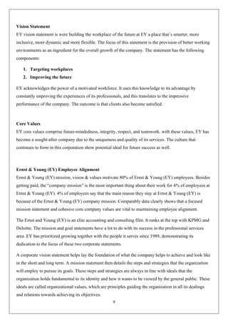 Internship report on Ernst & Young Global Limited. | PDF
