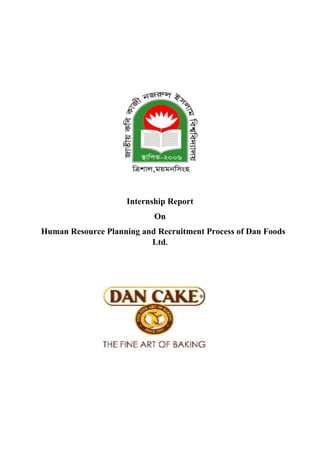 Internship Report on Human Resource Planning and Recruitment Process of ...