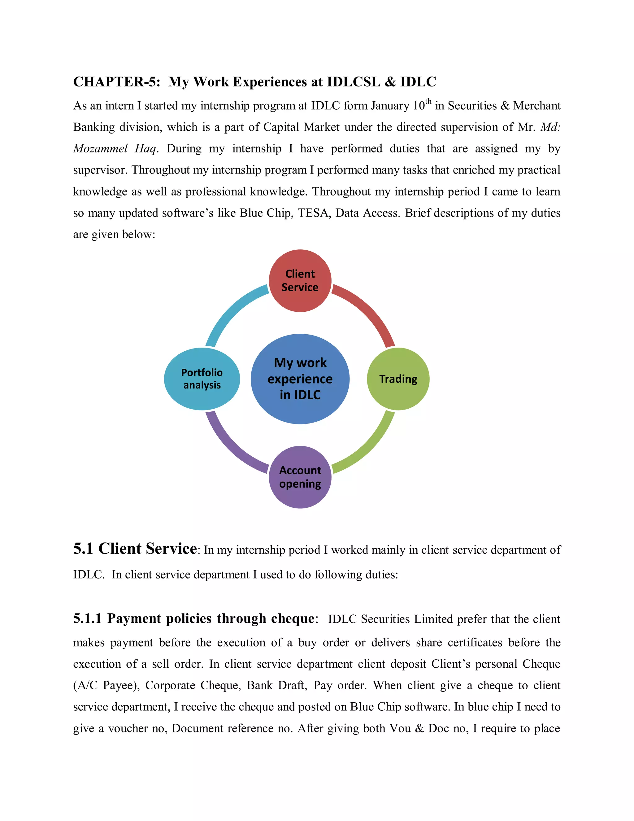 Internship report on idlc 072045 spring 11 | PDF