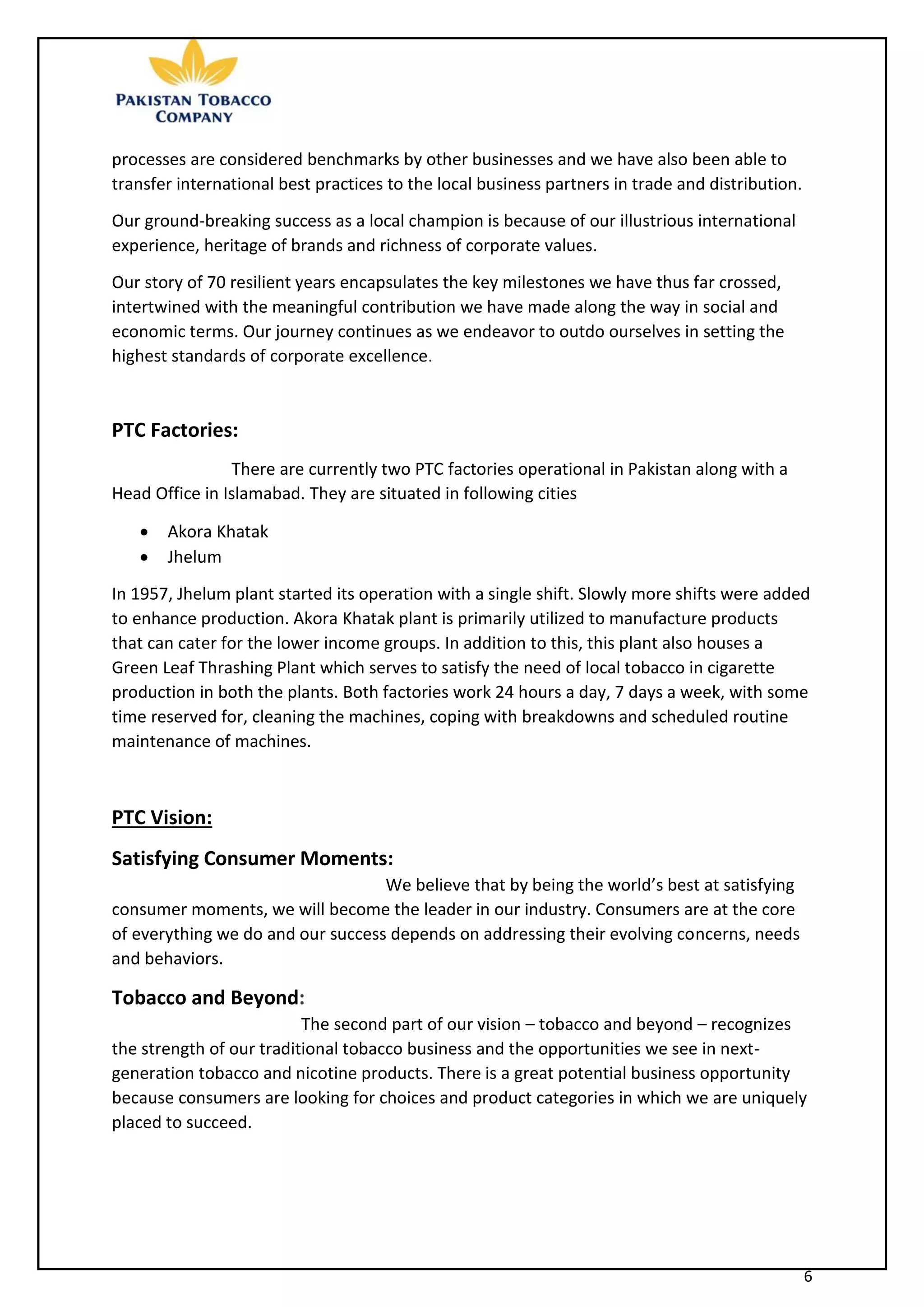 Internship report(ptc) | PDF