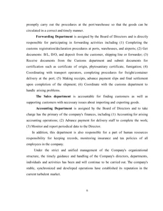 Internship Report Quy Trình Nhập Khẩu Bằng Container Logistics | DOCX