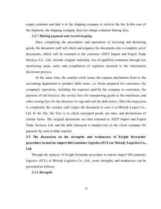 Internship Report Quy Trình Nhập Khẩu Bằng Container Logistics | DOCX