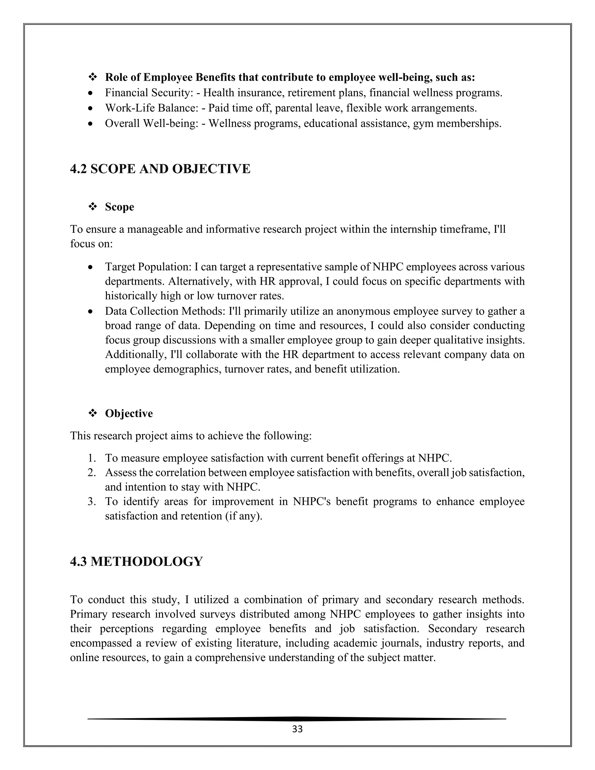 Summer Internship Report in H.R.(M.B.A.) | PDF