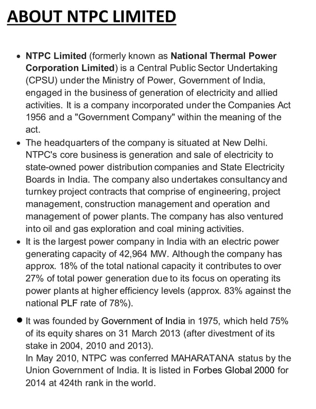 Internship report RAJIV GANDHI COMBINED CYCLE POWER PLANT-NTPC LTD. Kayamkulam | DOCX