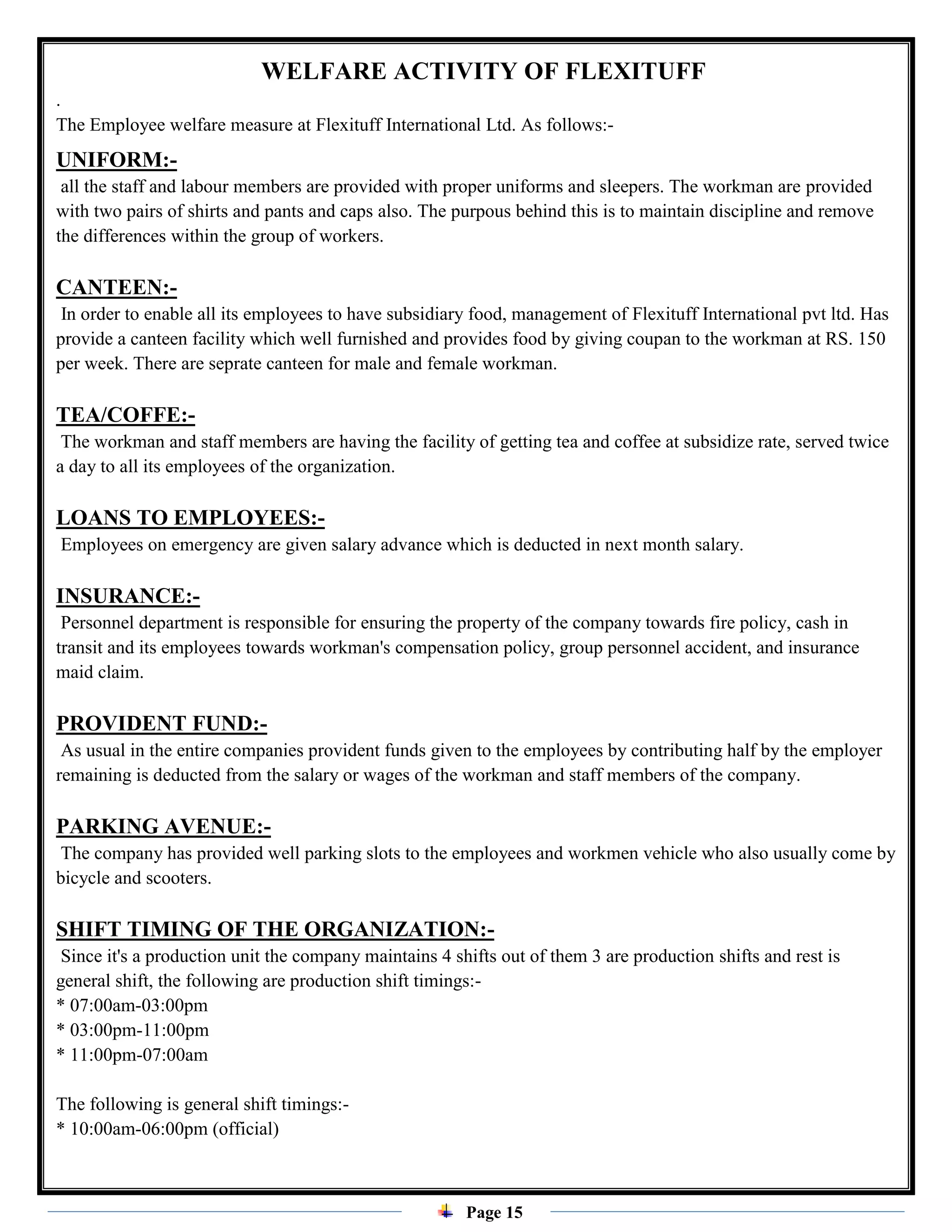 SUMMER INTERNSHIP TRAINING REPORT ON “EXPORT PROCEDURE, DOCUMENTATION & LOGISTICS” AT FLEXITUFF ...